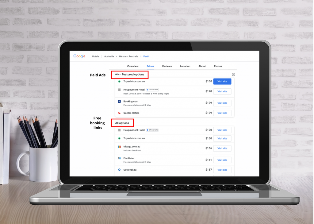 Free Booking Links with Google - Levart
